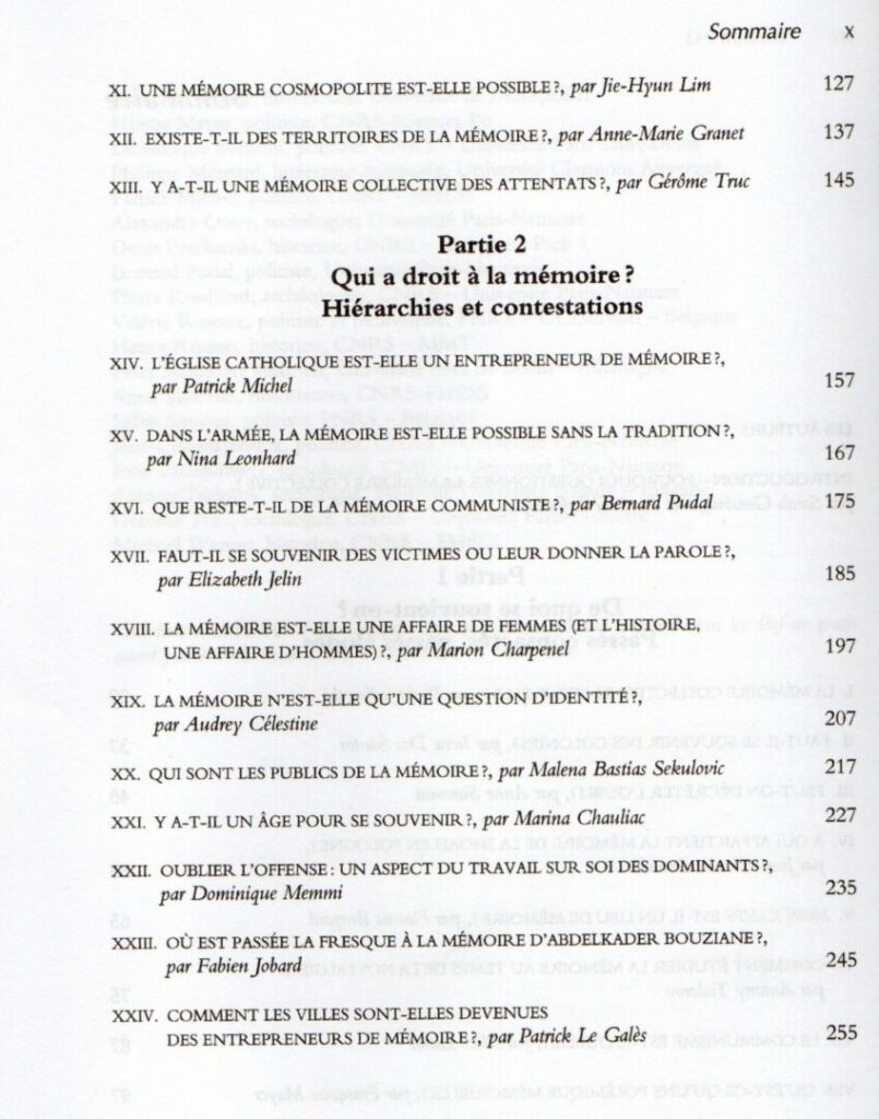 La mémoire collective en question(s) - La Cliothèque